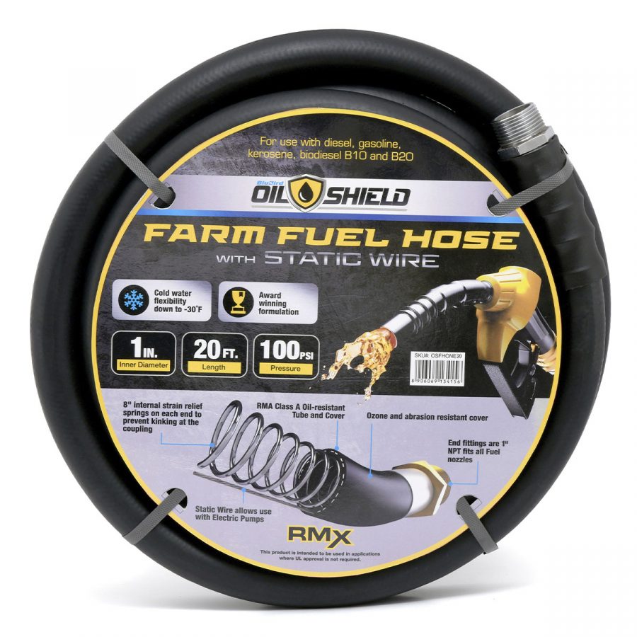 OilShield 1" Fuel Transfer Hose with MNPT Fittings for Gasoline, Diese ...