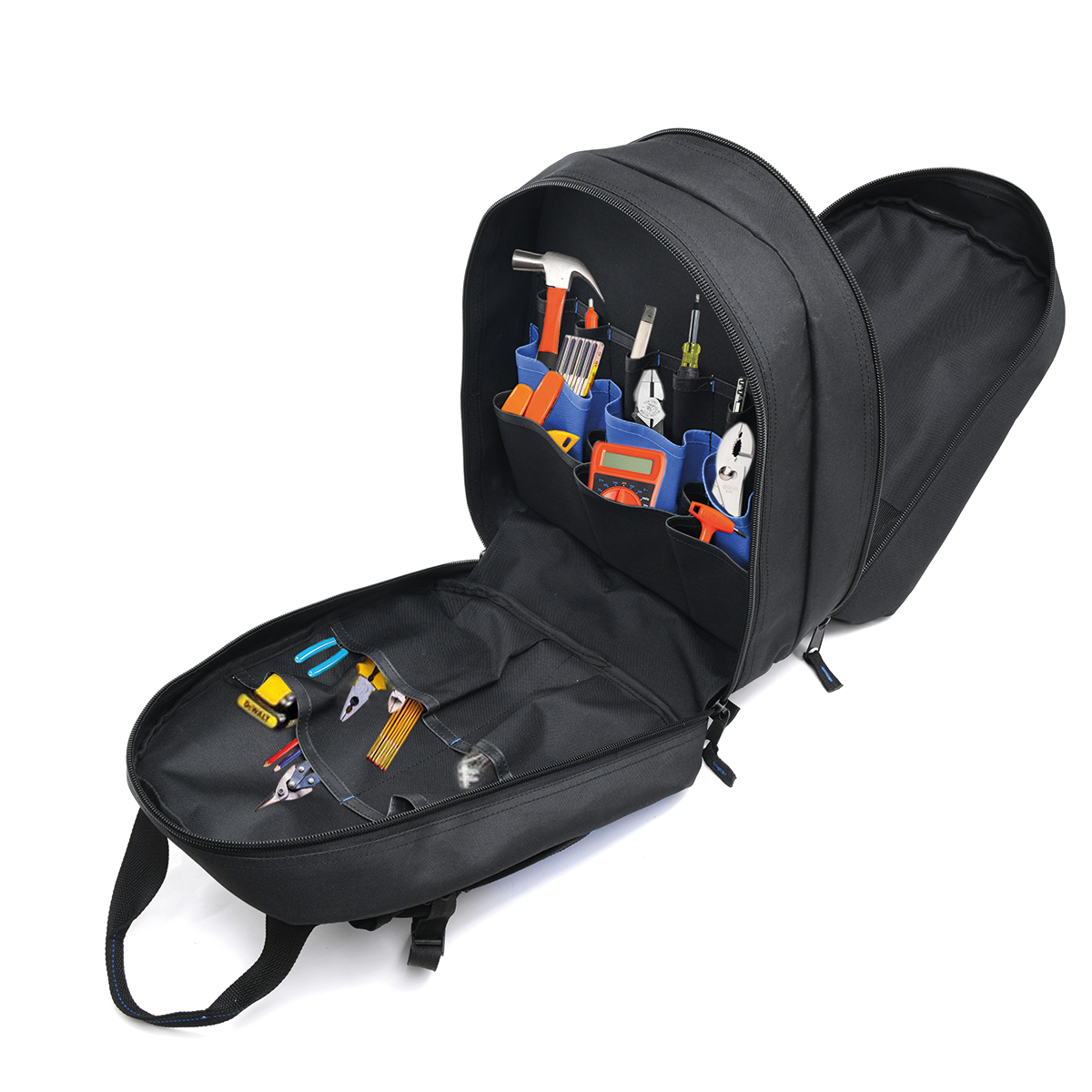 Blubird Carpenter’s Tool Backpack – 48 Pockets, Padded Back Support for ...